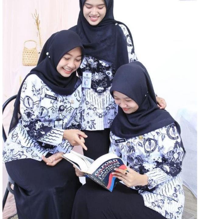 Jual Tren Terbaru Seragam Batik Pgri Pria Wanita Furing Non Furing Resmi Bahan Bsy Motif Kusuma