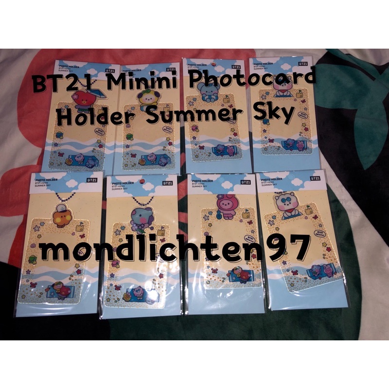 Jual BT21 Minini Photocard Holder Summer Sky RJ Koya Chimmy Mang Tata | Shopee Indonesia