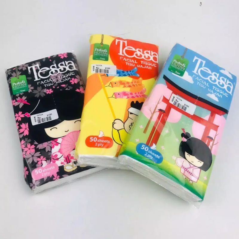 Jual TESSA Tisu Wajah isi 50 Lembar / Tissue Travel 50 Sheets | Shopee ...