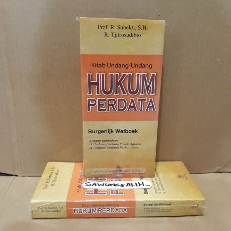 Jual BUKU KITAB UNDANG UNDANG HUKUM PERDATA (KUHPER) SUBEKTI | Shopee ...