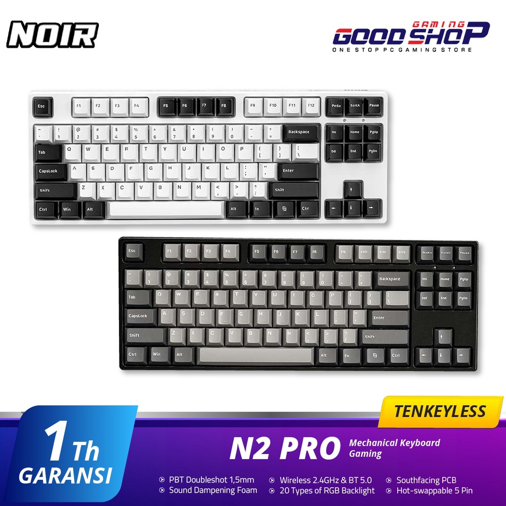 Jual Noir N2 Pro - TKL Layout Southfacing Hot-Swap RGB - Gaming ...