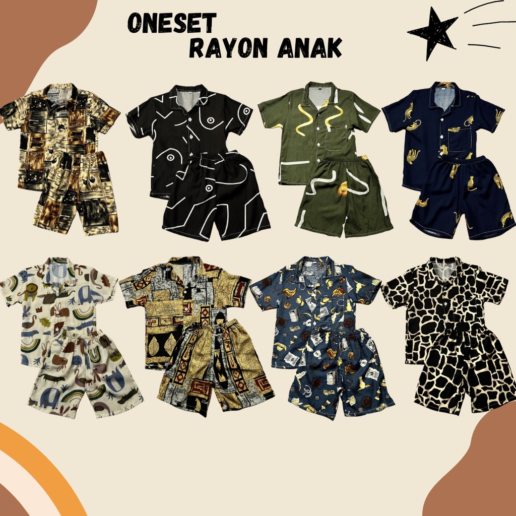 Jual HOMEBABY.ID - PART 1 | Oneset Unisex Rayon Anak - Piyama Baju ...