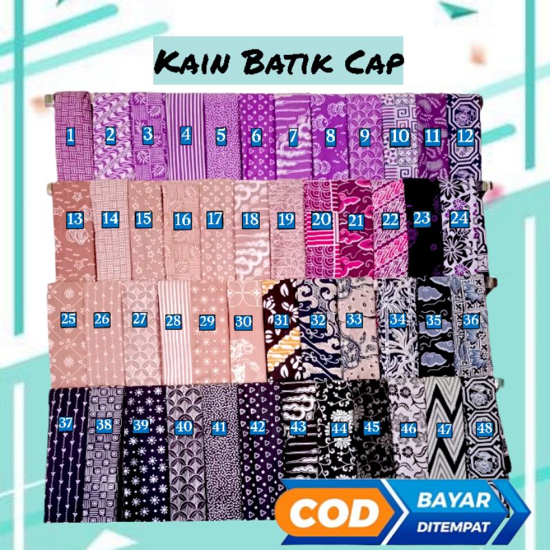 Jual Kain batik cap pekalongan ns2 monokrom hitam putih ungu krem batik ...