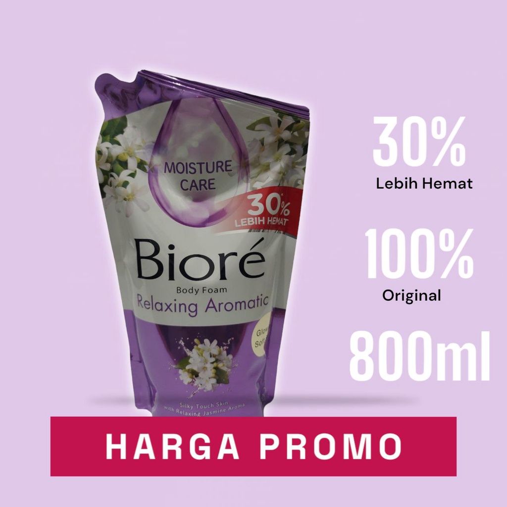 Jual Biore Beauty Body Foam Relaxing Aromatic 800ml - Refill | Shopee ...