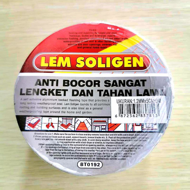 Jual SOLIGEN Lem Lakban/Talang SOLIGEN SERBAGUNA ANTI BOCOR - Lem Seng/Talang 3 Meter | Shopee ...