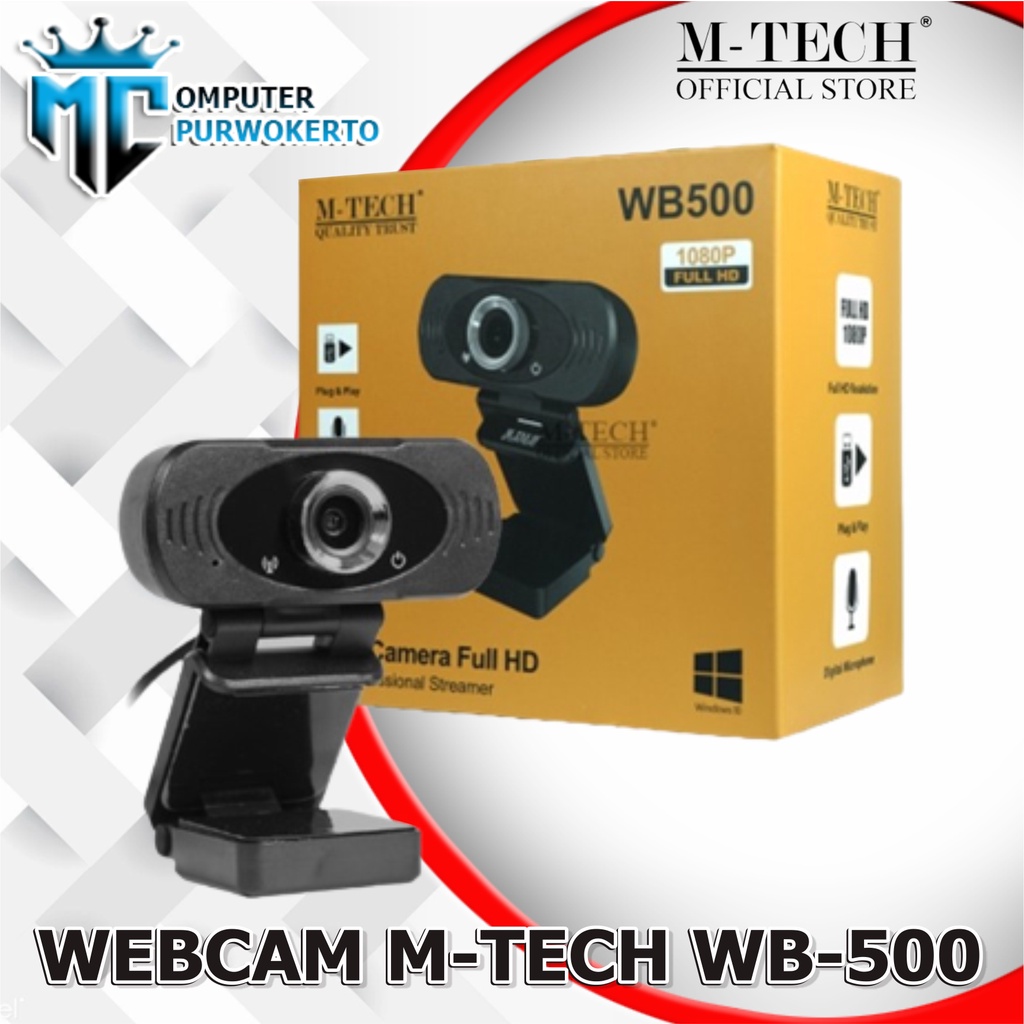 Jual Webcam M-Tech WB500 Full HD Streamer 1080P Dan Mic | Shopee Indonesia