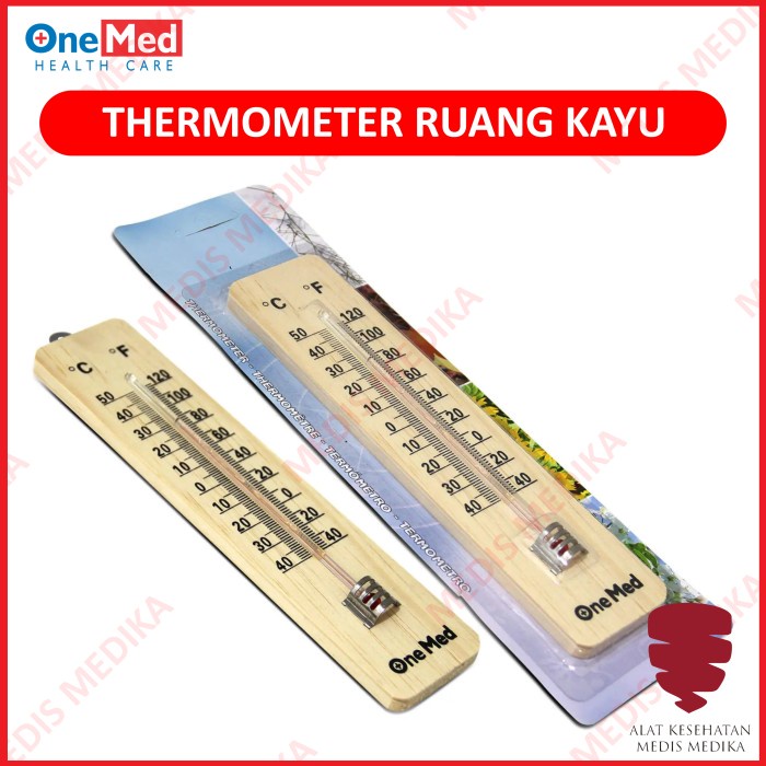 Jual Thermometer Ruang Kayu Onemed Termometer Suhu Ruangan Thermo ...