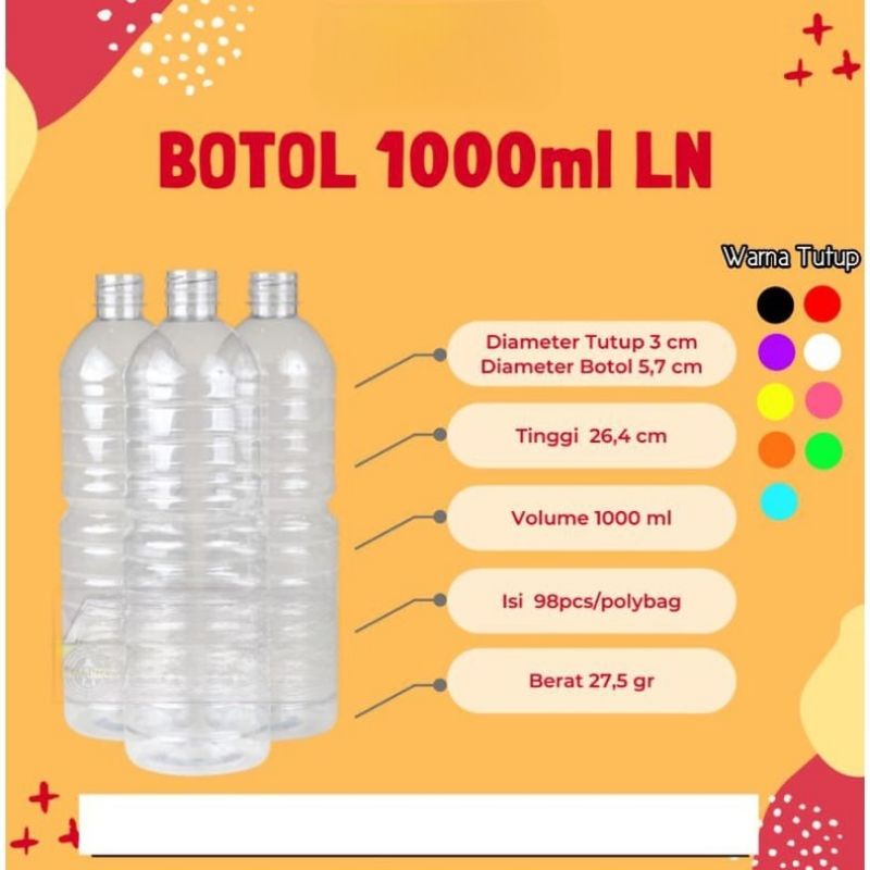 Jual Botol Plastik 1liter Botol 1Liter Botol Isi Ulang Botol Aqua Botol ...