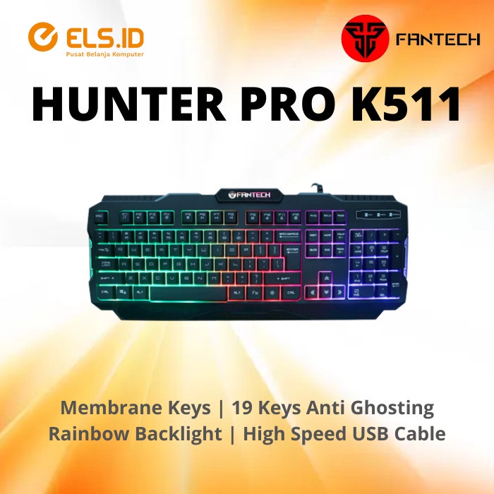 Jual Fantech Hunter PRO K511 Keyboard Membrane RGB Light | Shopee Indonesia