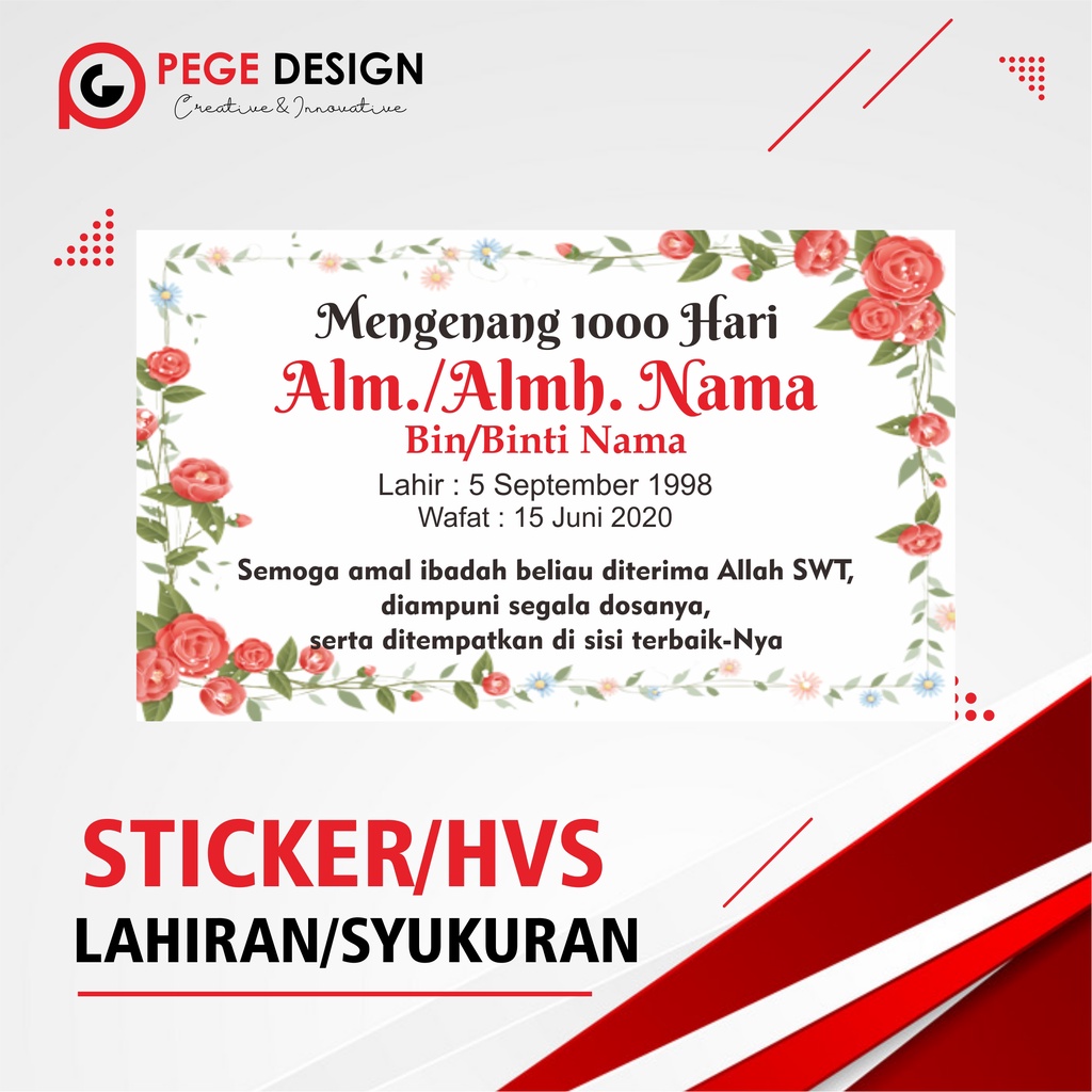 Jual STIKER KIRIM DOA//STIKER DOA | Shopee Indonesia