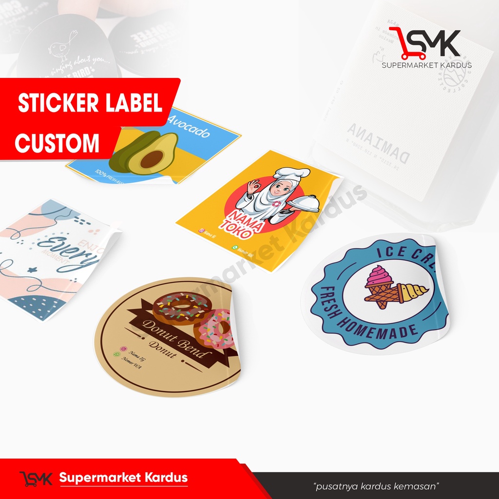 Jual Custom Sticker Label - label custom - cutting sticker-Supermarket ...