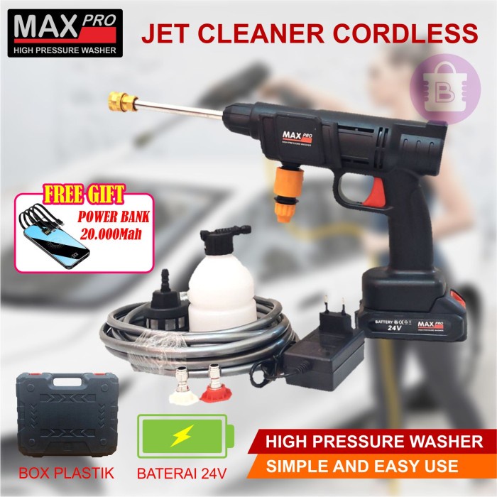 Jual Semprotan Air Cuci Mobil / Motor / AC Portable Baterai Jet Cleaner ...