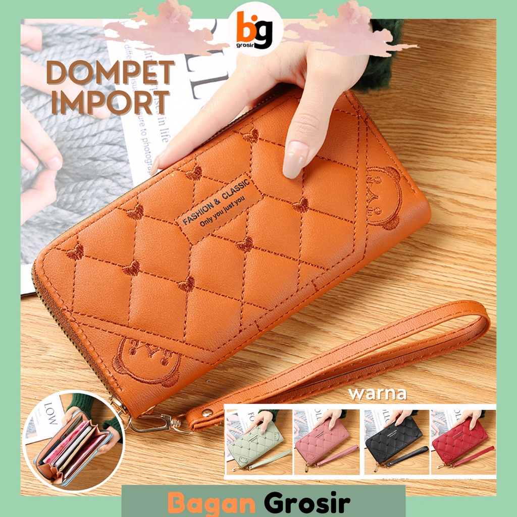 Jual BG Dompet Wanita Baru Dompet Ritsleting Panjang Dompet Cetak Dompet D81 | Shopee Indonesia