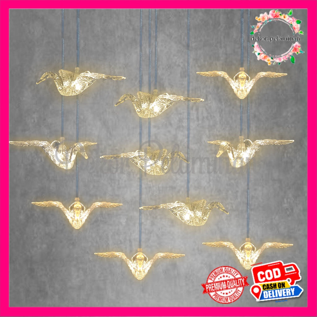 Jual COD LAMPU ANGSA AKRILIK LED 1 SET ISI 10 BAHAN AKRILIK - LAMPU ...