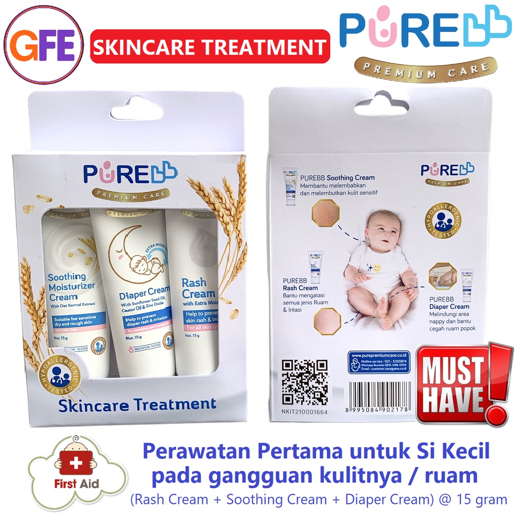 Jual PureBB Set Perawatan Kulit Bayi Baby Skincare Treatment 15g | Shopee Indonesia