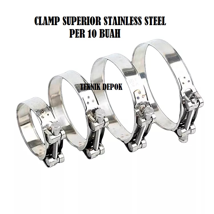 Jual Per 10 Clamp Tekanan Tinggi 74 - 79 mm Clamp High Hose Pressure ...