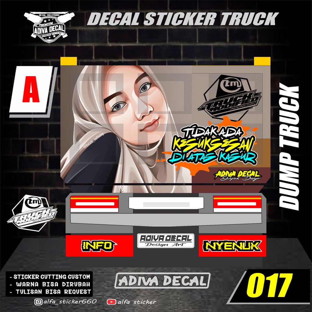 Jual STICKER decal pintu truck bebas design dan ukuran - stiker decal ...