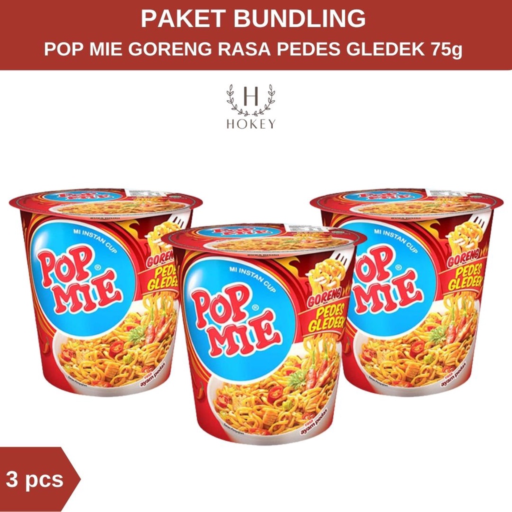 Jual Pop Mie Goreng Pedes Gledek 75g isi 3 bungkus | Shopee Indonesia