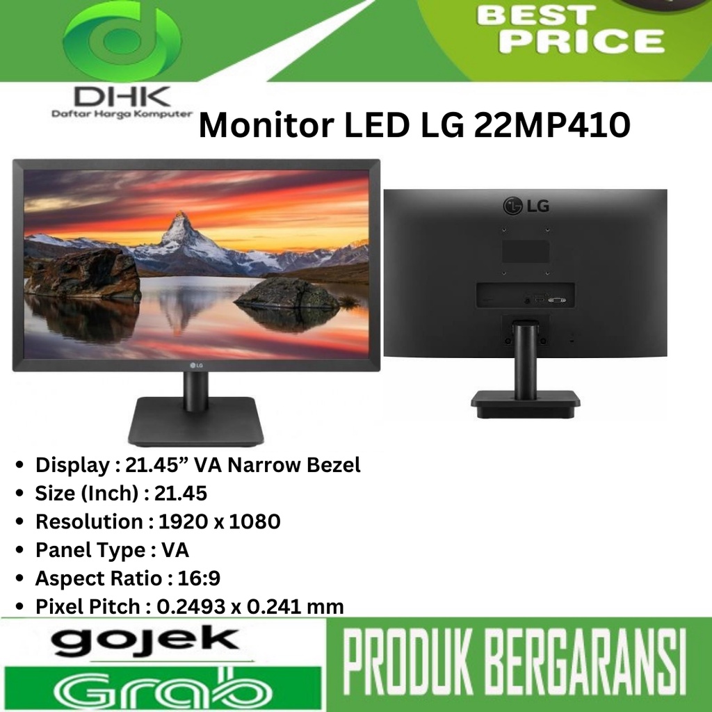 Jual Monitor LED LG 22MP410 FHD | Shopee Indonesia