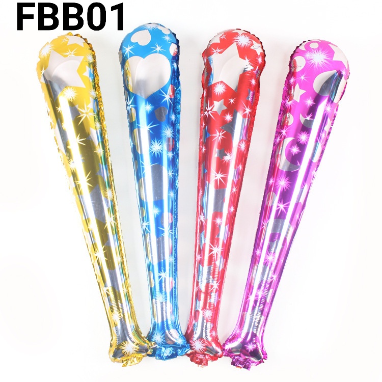 Jual FBB01 Balon foil stick pemukul baseball tongkat kasti merah biru ...