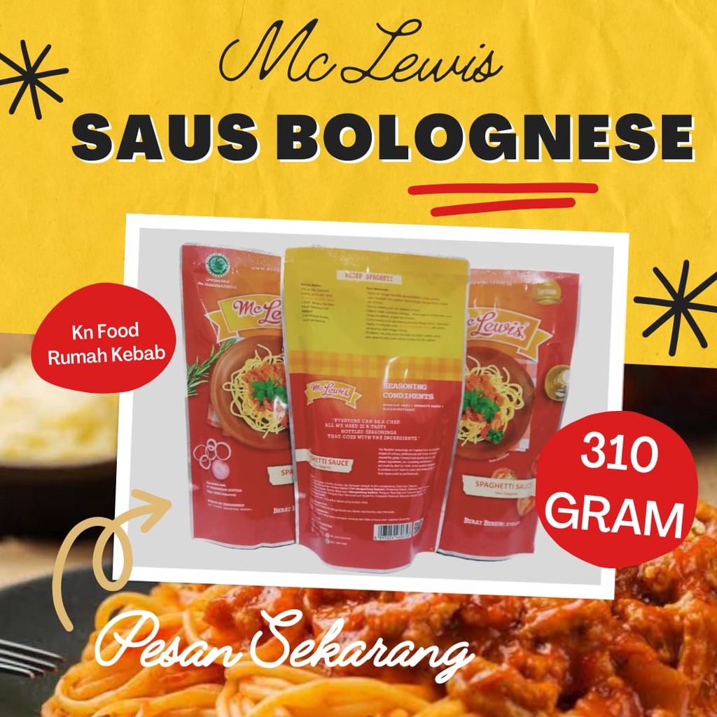 Jual Mc Lewis Spaghetti Bolognese Sauce - 310g saus bolognaise spagetti ...