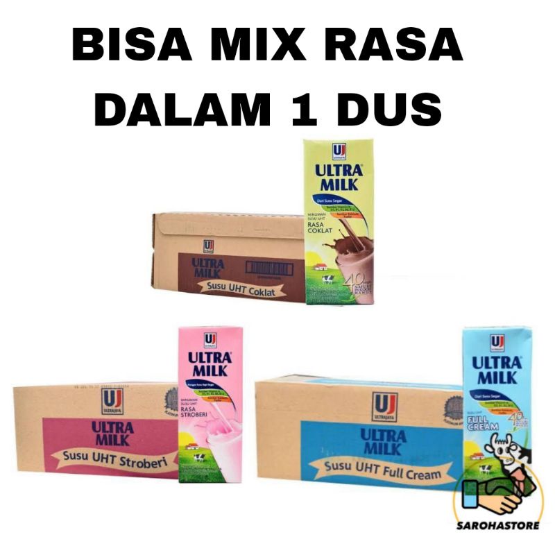 Jual Susu Ultra 125 ml / 200 ml / 250 ml / 1000 ml 1 Dus BISA MIX ...