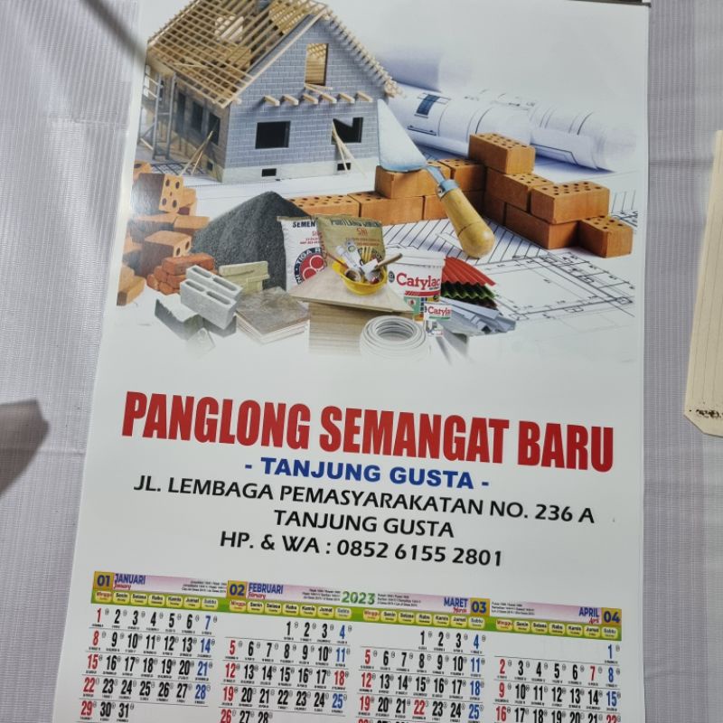 Jual Kalender custom gambar dan nama toko / merk uk 32x48 cm (Preorder ...