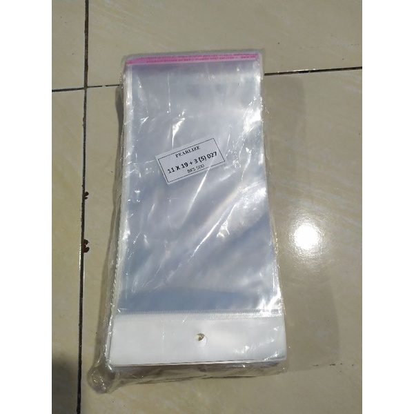 Jual plastik bening besar 11x19 isi 100 lembar opp plastik bening 11x19 ...