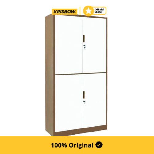 Jual Krisbow File Cabinet Lemari Kantor 4 Pintu - Putih/Cokelat ...
