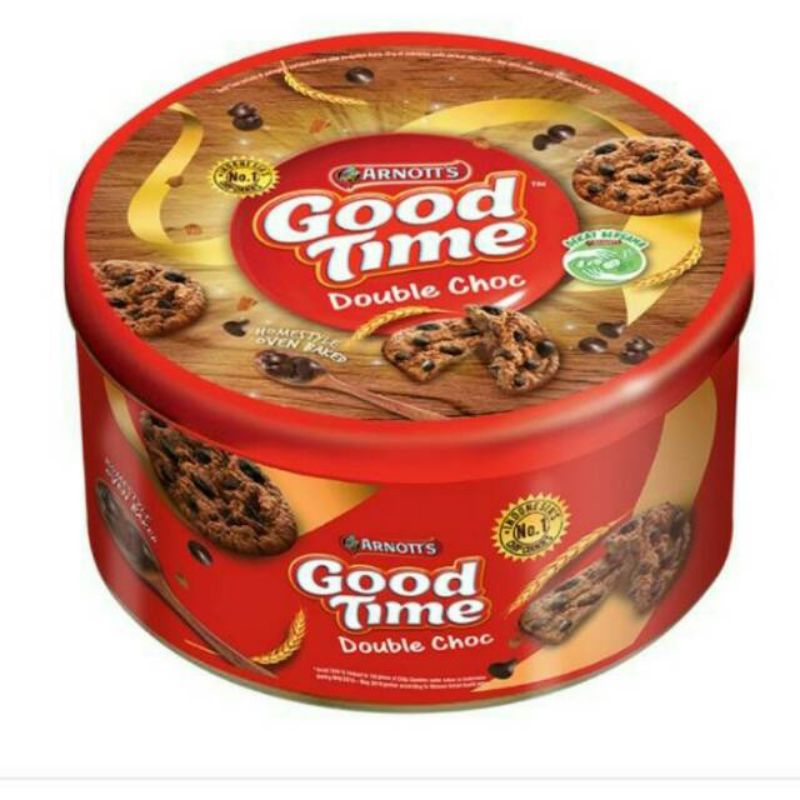 Jual GOOD TIME kukis double choc kaleng 149 gr / Arnotts Good Time ...