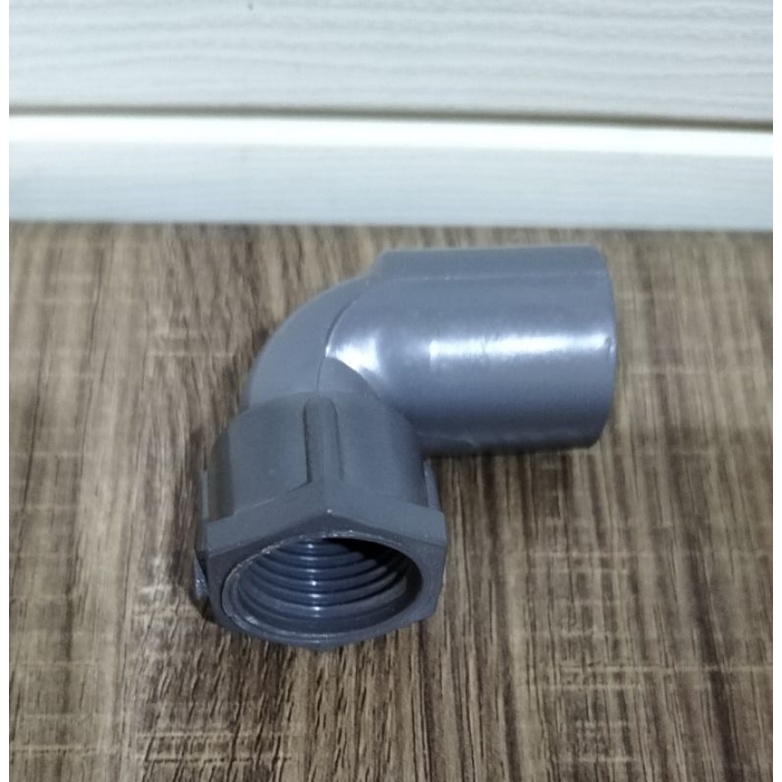 Jual Sambungan L pipa PVC 1/2" sambungan drat L pipa 1/2" | Shopee ...