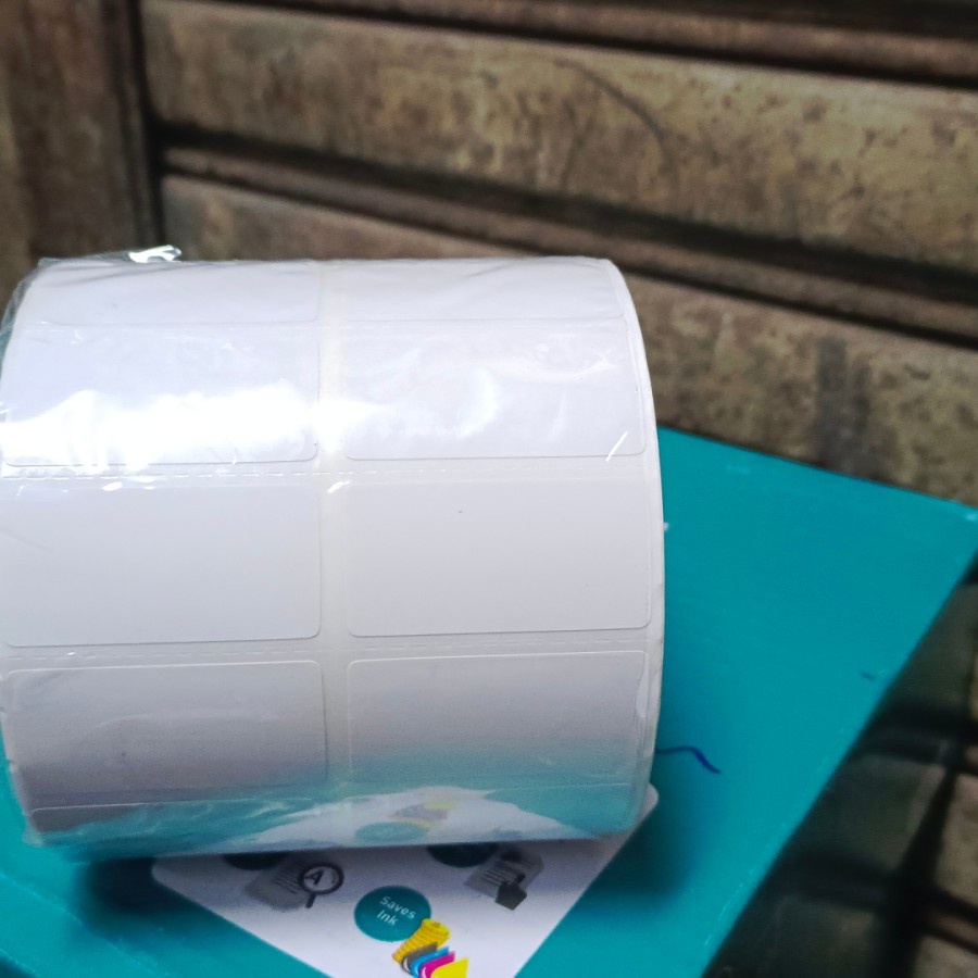 Jual kertas barcode label semi coated 40mmx20mm 2 line | Shopee Indonesia