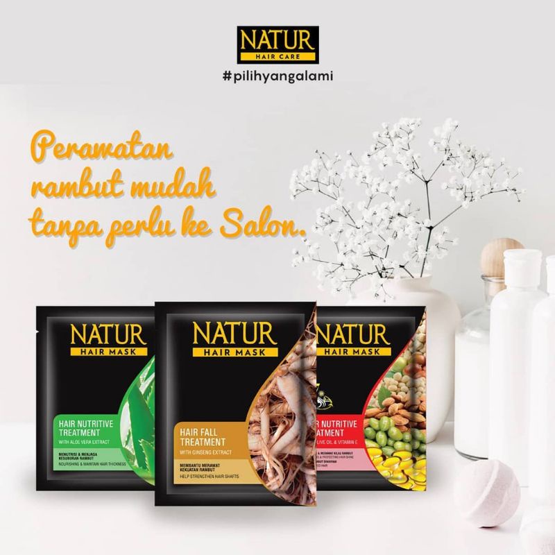 Jual [ COSMO ] Natur Hair Mask Sachet 15gr | Shopee Indonesia