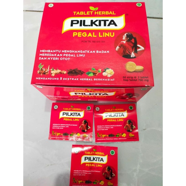Jual TABLET HERBAL PILKITA PEGAL LINU ( STRIP isi 2 TABLET ) | Shopee ...