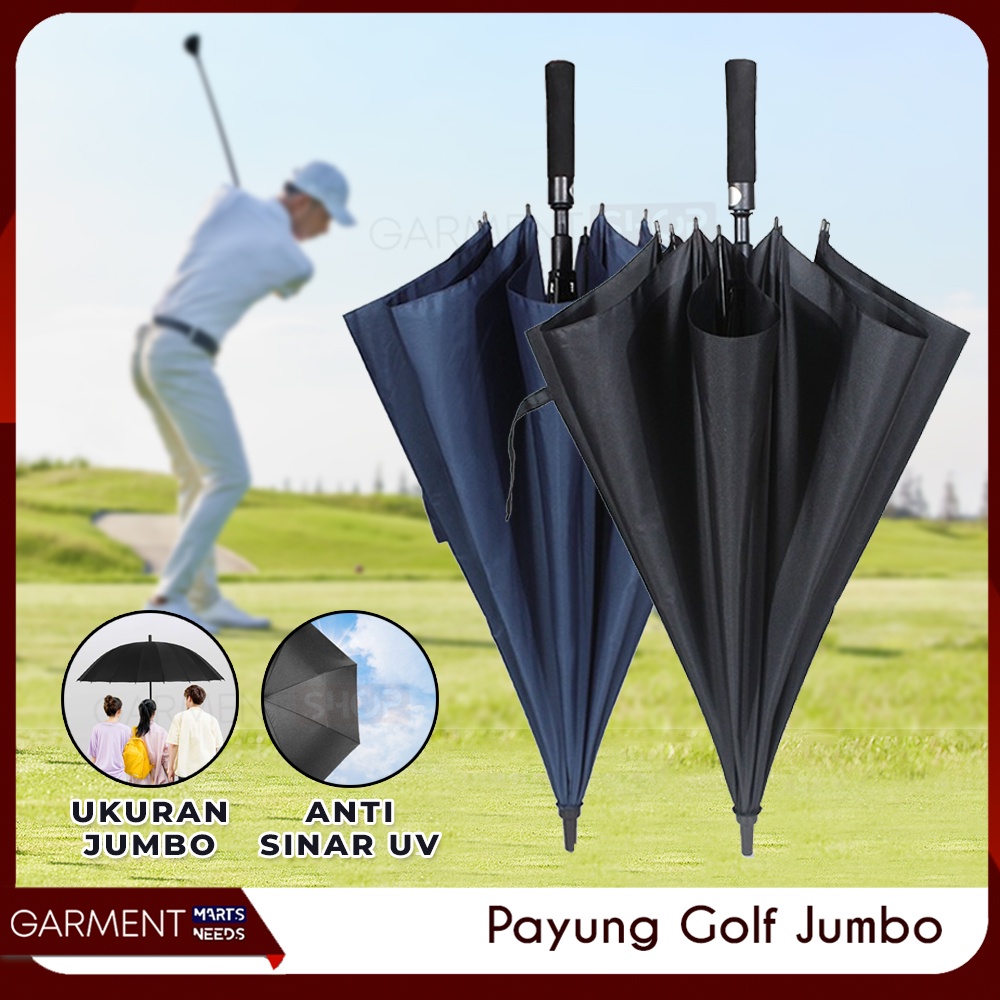 Jual Payung Besar Jumbo Golf Anti UV Polos Muat 3 Orang | Shopee Indonesia