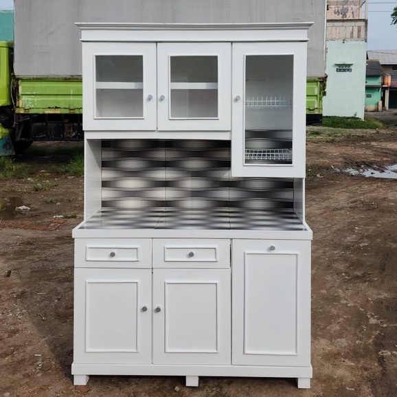Jual Lemari Sayur Klasik 3 Pintu / Rak Piring Minimalis / Lemari Dapur ...