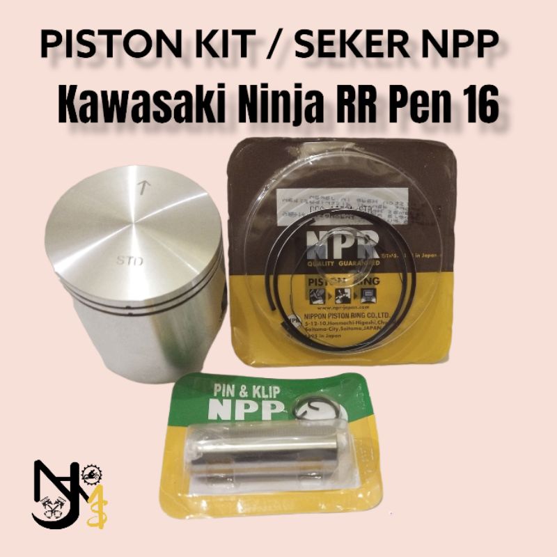 Jual PISTON KIT / SEKER NINJA RR PIN 16 OVERSIZE STANDART | Shopee ...