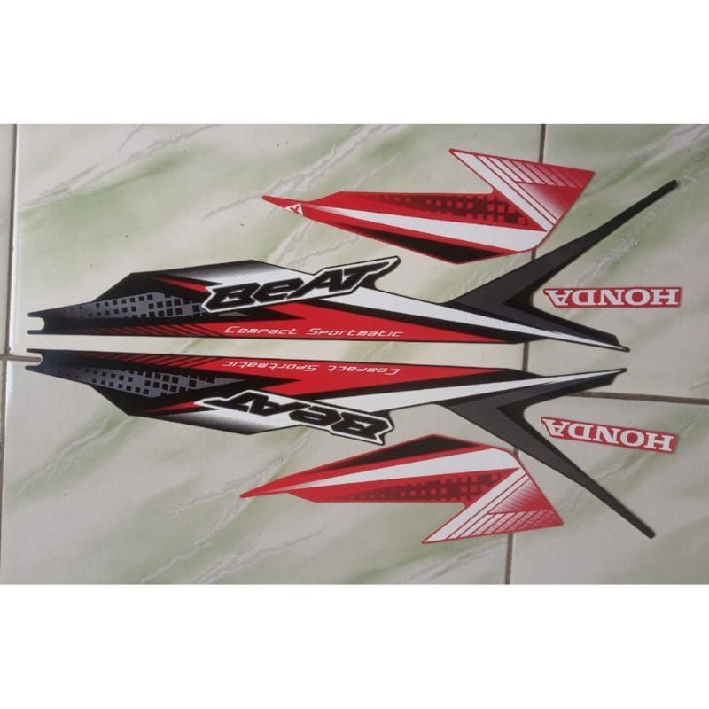Jual sticker stripping HONDA BEAT WARNA MERAH | Shopee Indonesia