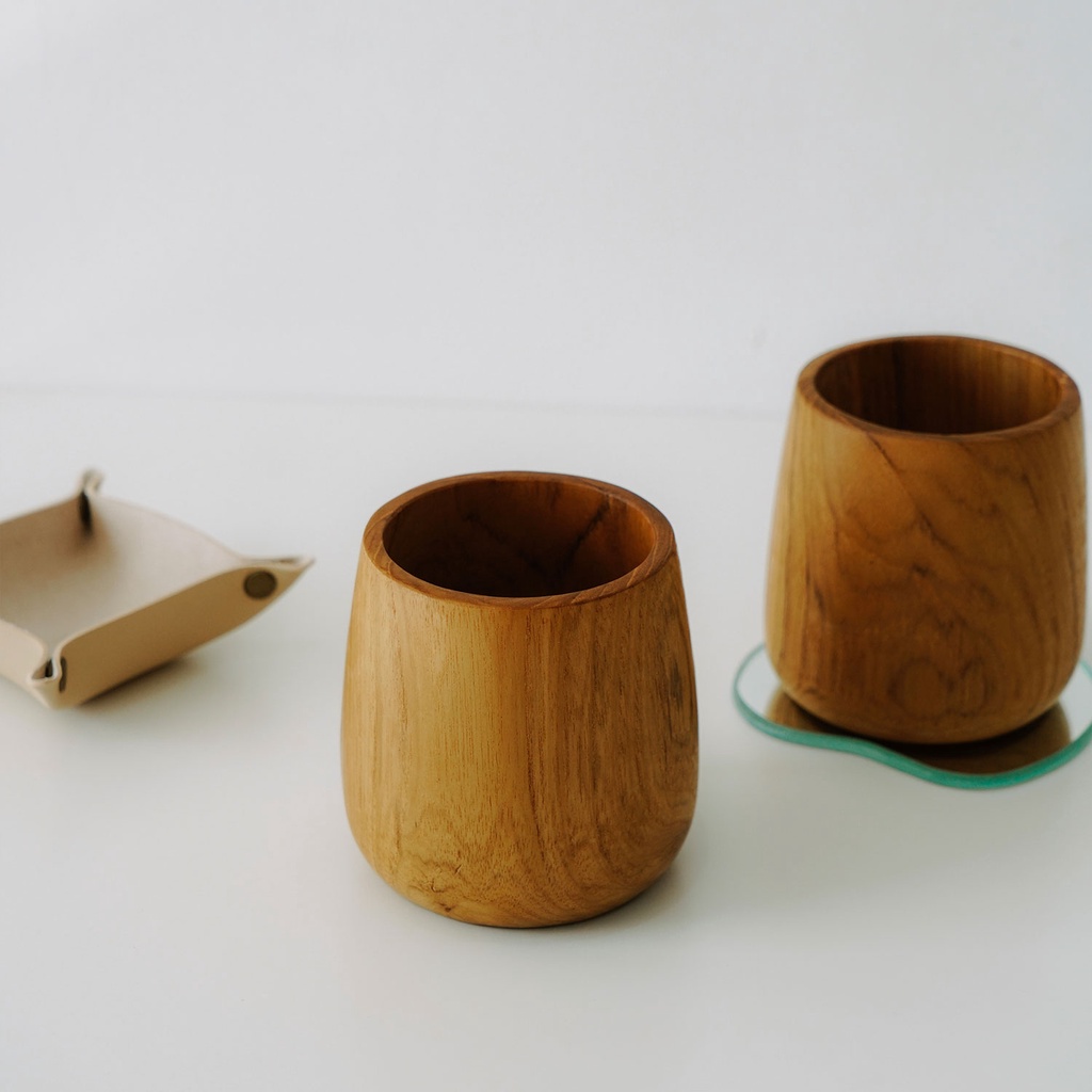 Jual BAYAN - Gelas Kayu Jati | Wooden Mug | Props Foto | Shopee Indonesia