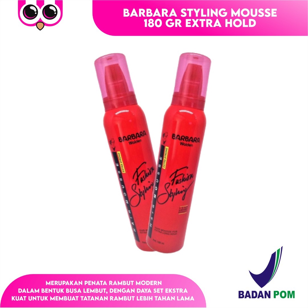 Jual 180ML BARBARA EXTRA HOLD MOUSSE HAIR FOAM / HAIR CARE | Shopee ...