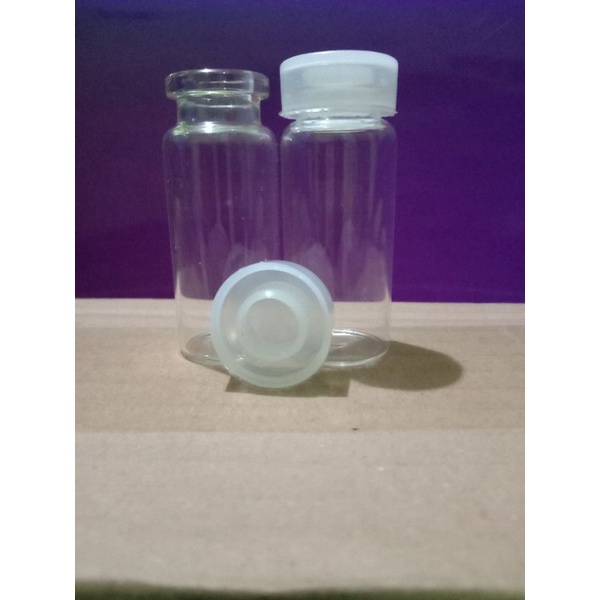 Jual Botol kaca vial 10ml tinggi tutup plastik | Shopee Indonesia