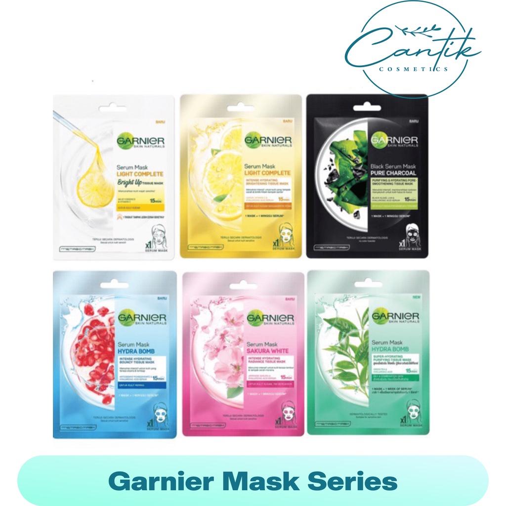 Jual Garnier Serum Mask Sheet All Variants 100% Original Masker Sakura ...
