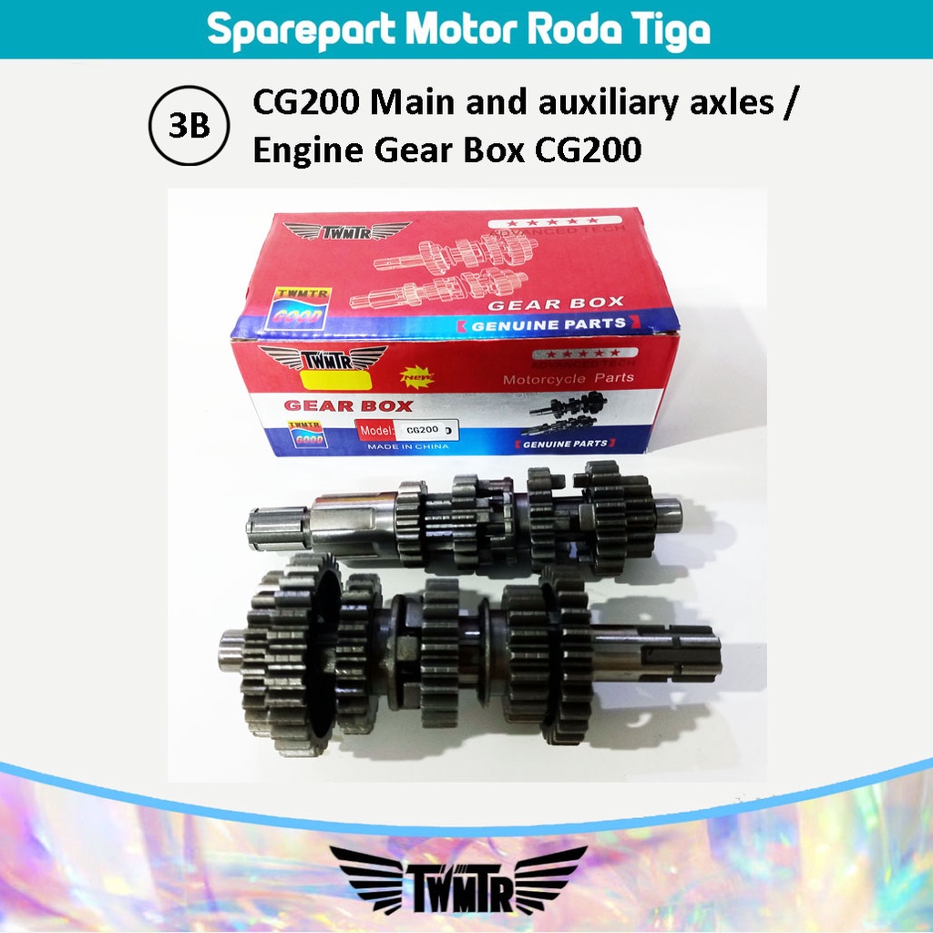 Jual 3B gigi rasio viar 200cc gear gir gigi transmisi set - sparepart ...