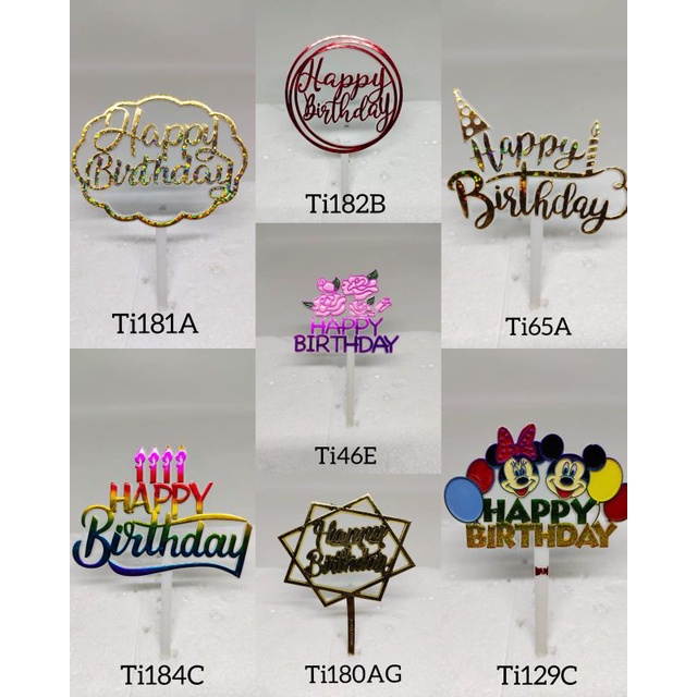 Jual Aneka Topper Hbd Besar (1pcs) | Shopee Indonesia