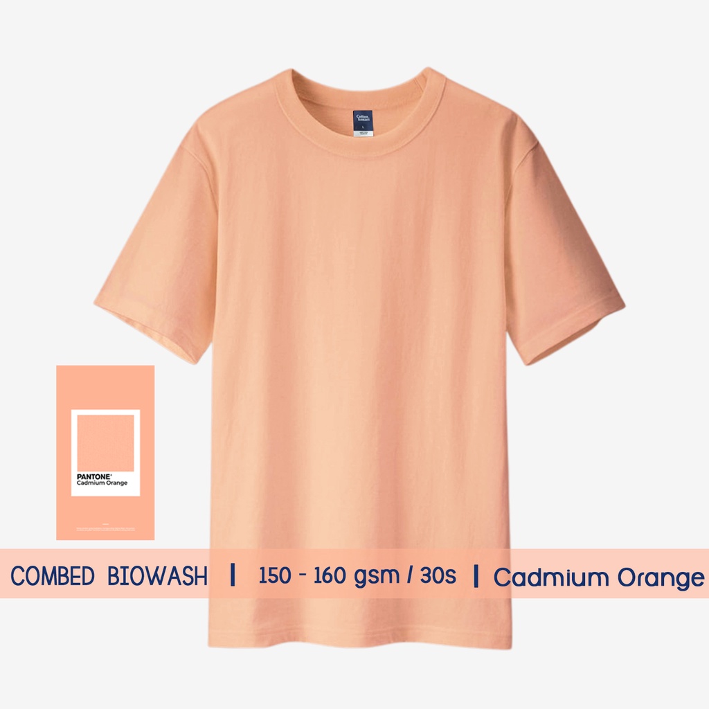 Jual KAOS BASIC BIOWASH - Cadmium Orange [ COMBED BIOWASH 30s ] |KAOS ...