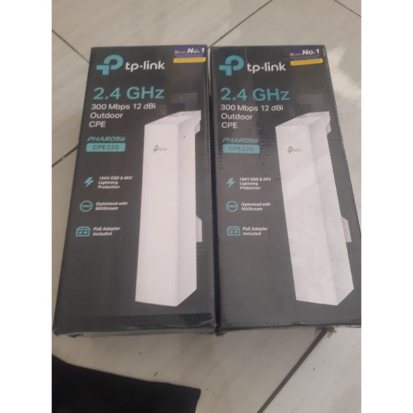 Jual CPE220 NORMAL 1 Paket isi 2 router dan 1adaptor | Shopee Indonesia