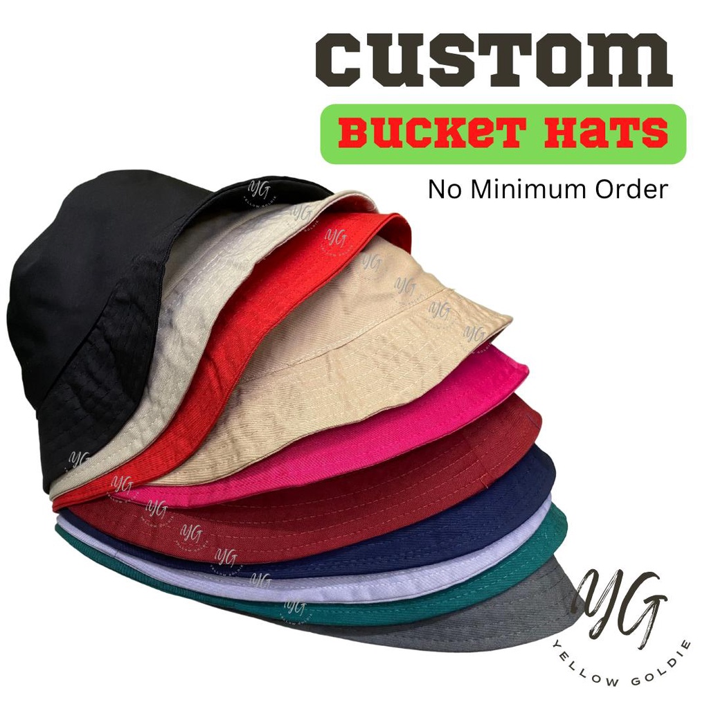 Jual BUCKET HAT CUSTOM TOPI SABLON SATUAN NAMA TULISAN GAMBAR LOGO ...