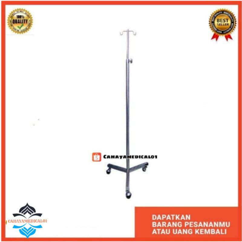 Jual Tiang infus kaki 3 stainles / Tiang infus stainless / Tiang infus ...