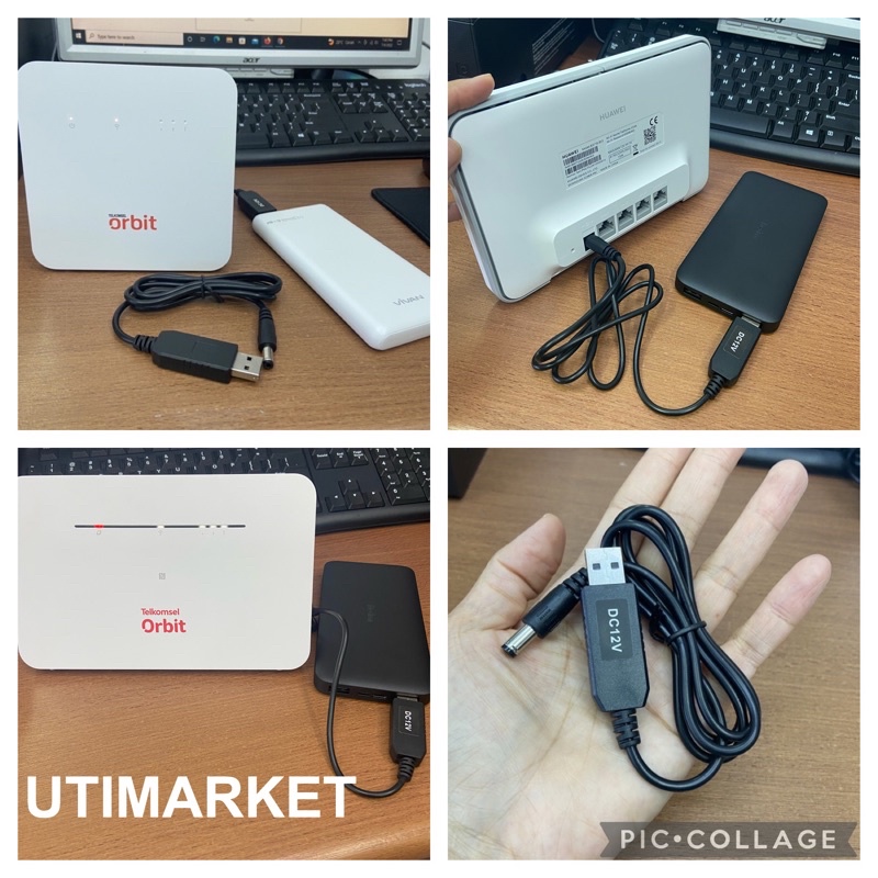 Jual kabel step up 5v to 12v dc kabel power modem router orbit star ke ...