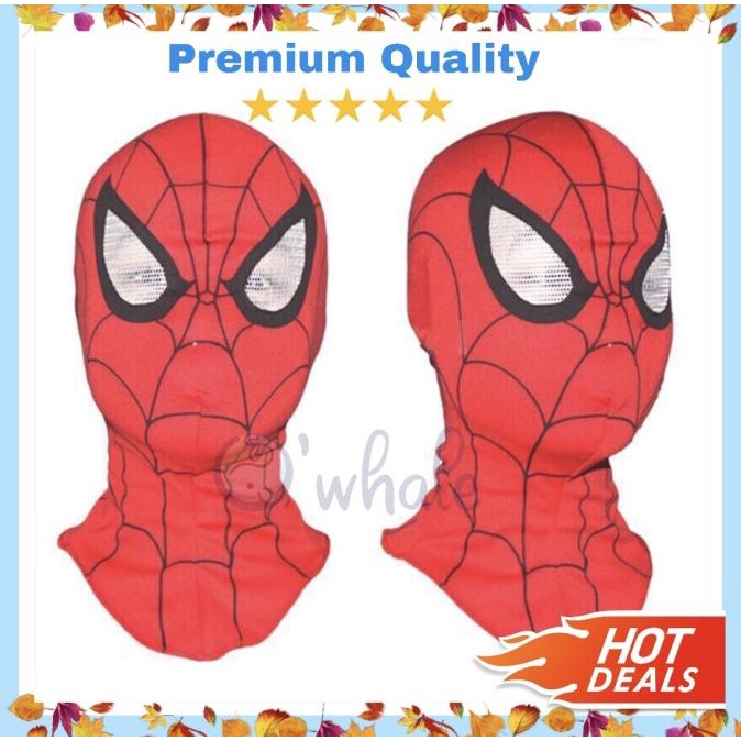 Jual Topeng Spiderman Bahan Kain / Spiderman Mask Premium Quality ...